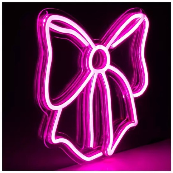 Wall Decor | Pink Bow Led Neon Sign 318798 | Poshmark